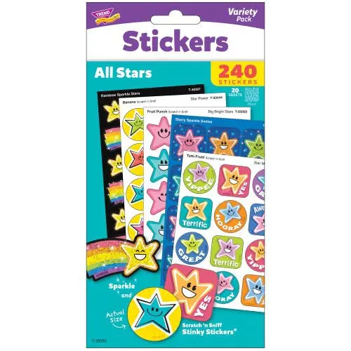 TREND Scratch 'n Sniff All Stars Stickers - Multicolored