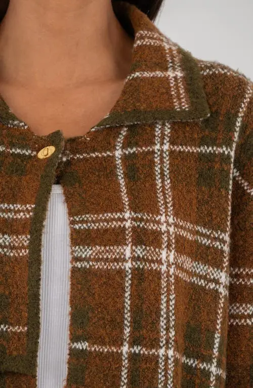 Kut From The Kloth Gemma Plaid Sweater Jacket