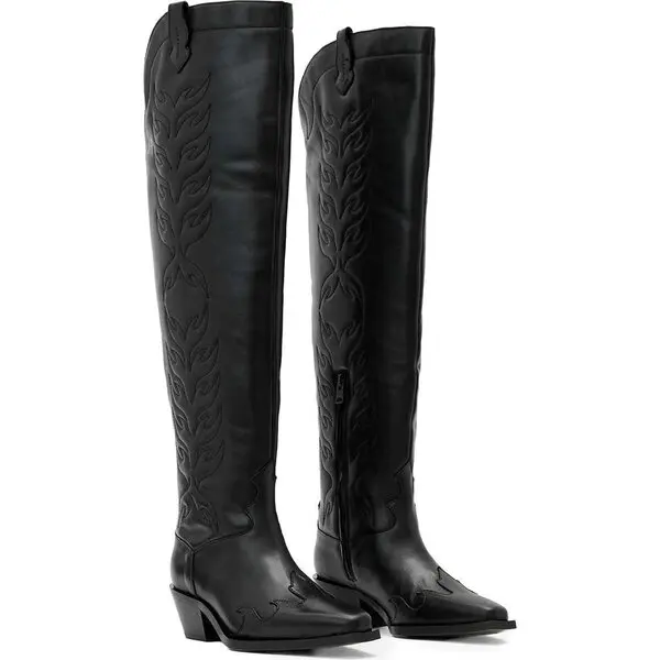 ALLSAINTS Landon Over-the-knee Western Boots