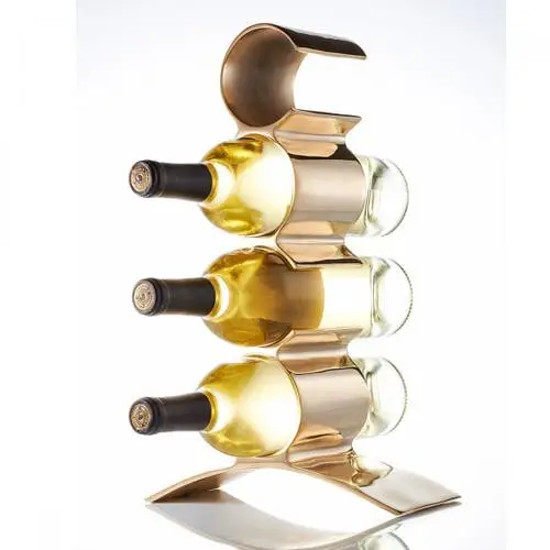 LUNARES Munich Wine Bottle Holder - Gold