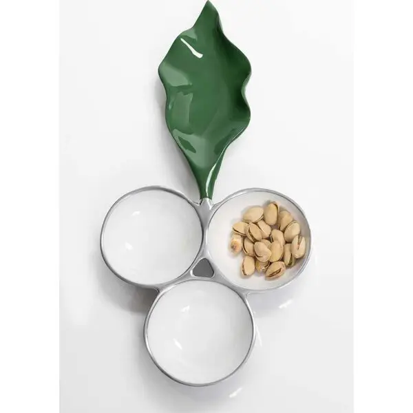 LUNARES Verdura 3 Part Snack Dish