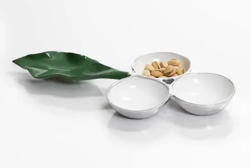 LUNARES Verdura 3 Part Snack Dish