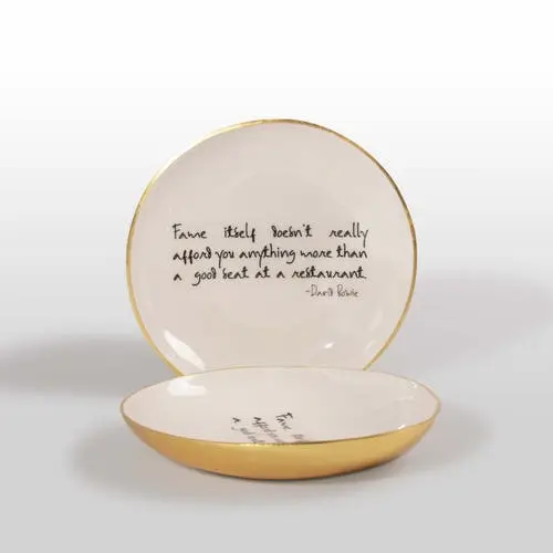LUNARES Bowl With Quotedavid Bowie - White