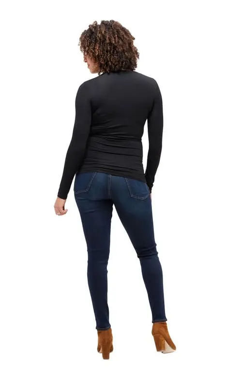 NOM MATERNITY Liv Long Sleeve Maternity Top - Black