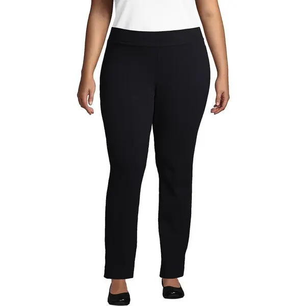 LANDS' END Starfish Mid Rise Slim Leg Pants - Black