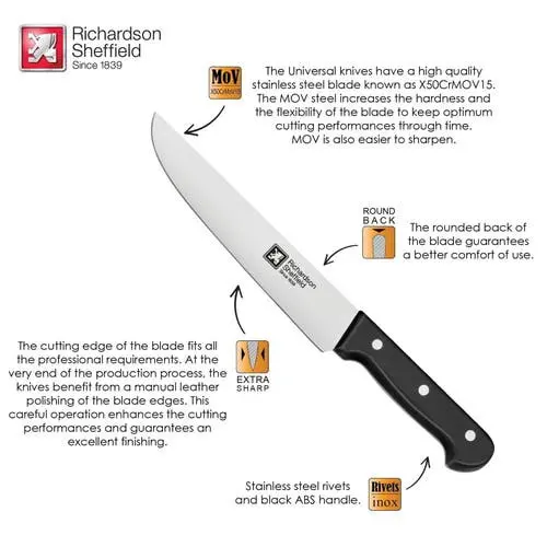 RICHARDSON SHEFFIELD Universal 8-inch Butcher Knife