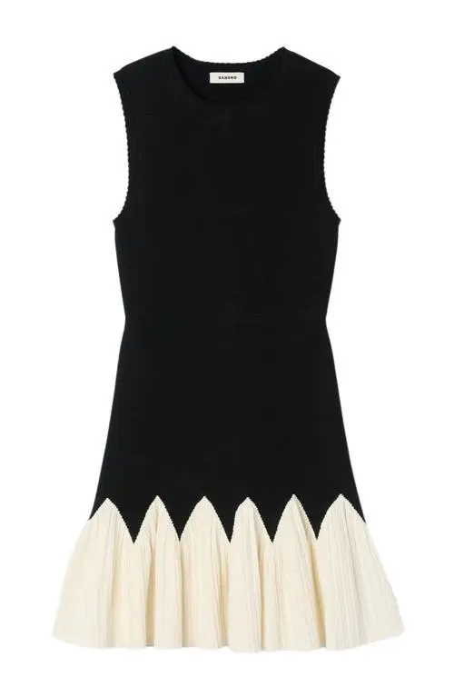 Sandro Two-tone Knit Mini Dress