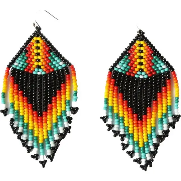 FOSTERIE Embera Dangle Earrings - Flame
