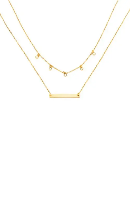 FOSTERIE Layered Gem Necklace - Gold