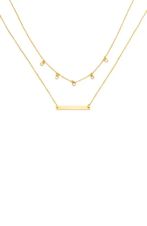 FOSTERIE Layered Gem Necklace - Gold