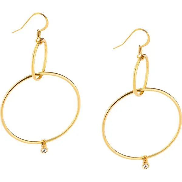 FOSTERIE Ola Gem Drop Earrings - Gold