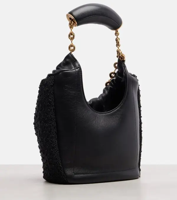 Loewe Squeeze Mini Beaded Leather Top-handle Bag