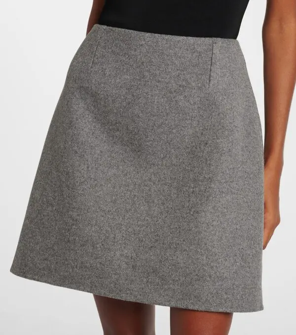 Carolina Herrera Melange Virgin Wool Miniskirt