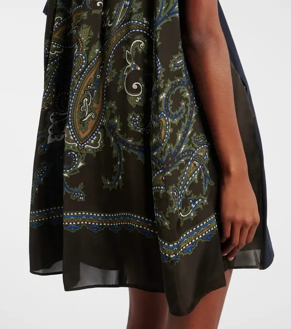 Sacai Paisley Paneled Minidress