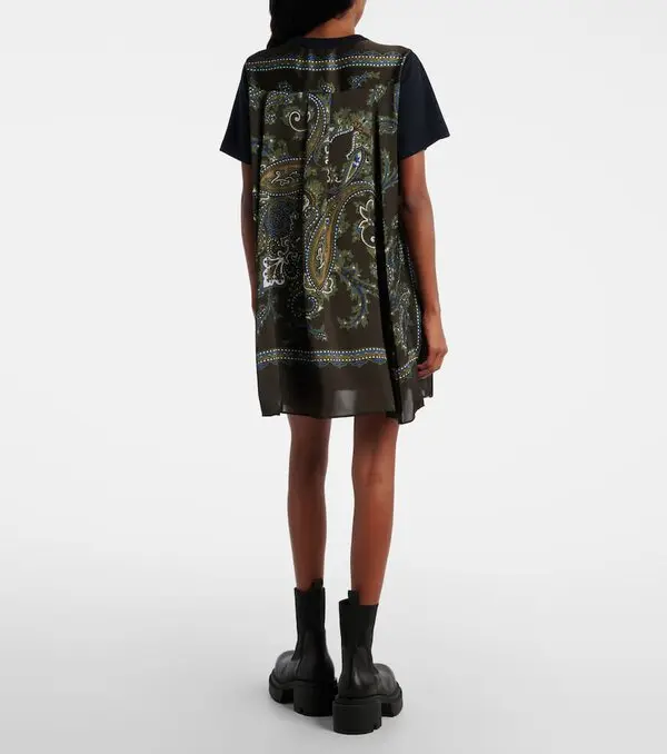 Sacai Paisley Paneled Minidress