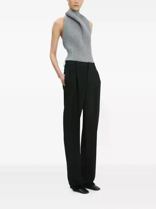 Victoria Beckham Ribbed Halter Neck Top