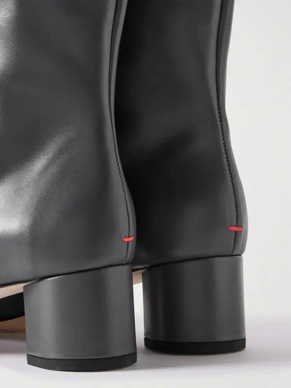 AeydĒ Willa Leather Over-the-knee Boots - Gray