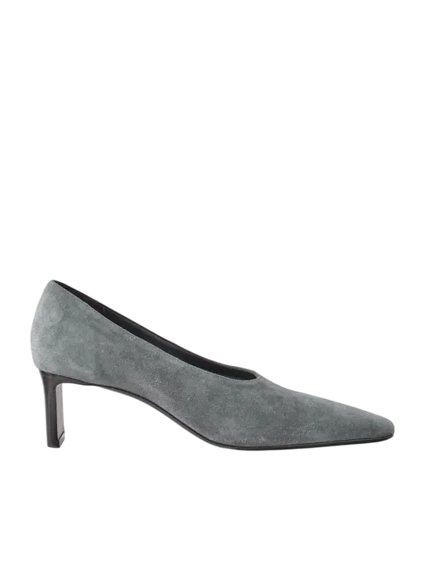 Khaite Cecilia Suede Pumps - Gray