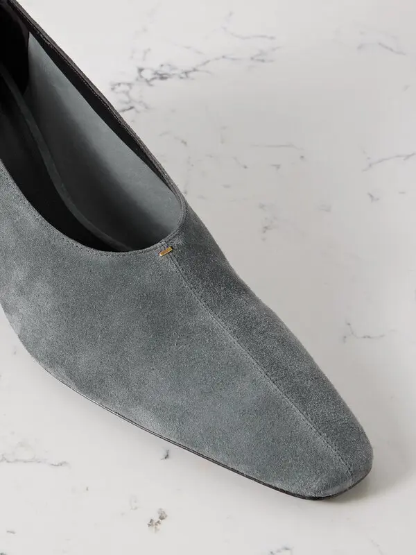 Khaite Cecilia Suede Pumps - Gray