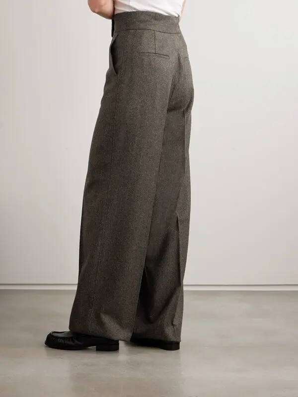 Max Mara Wool Wide-leg Trousers - Brown
