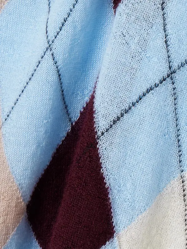 Khaite Anders Argyle Cashmere And Mohair-blend Sweater