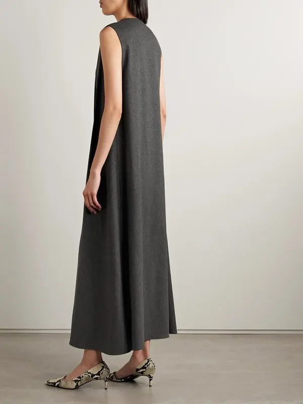 khaite grey dress Khaite Storm Dress in Sterling - Grey Designer Dress