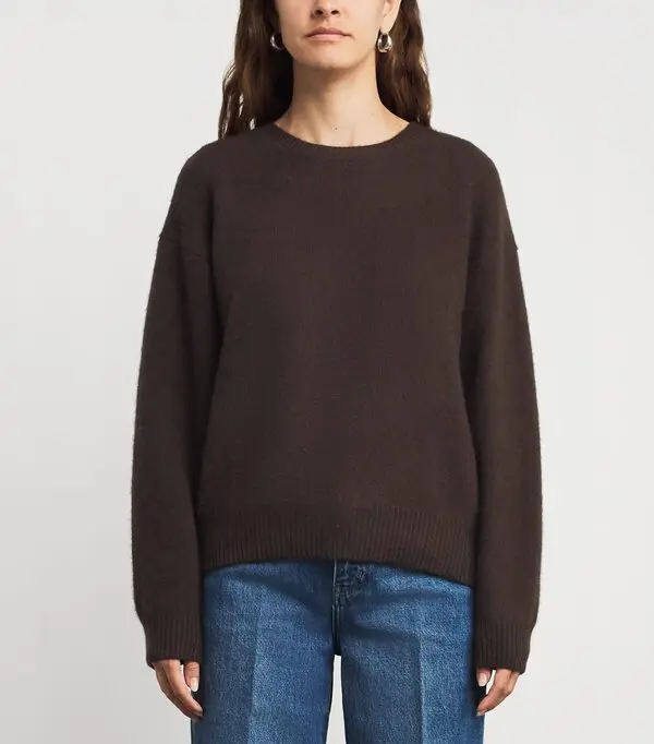 FRAME The Cashmere Brushed Sweater - Brown
