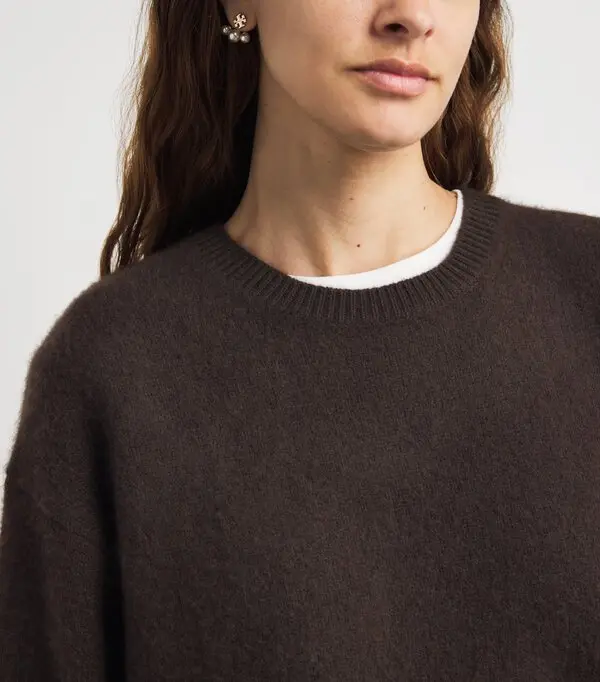 FRAME The Cashmere Brushed Sweater - Brown