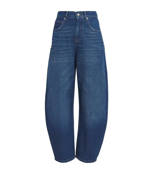 Maje Barrel-leg Cropped Jeans