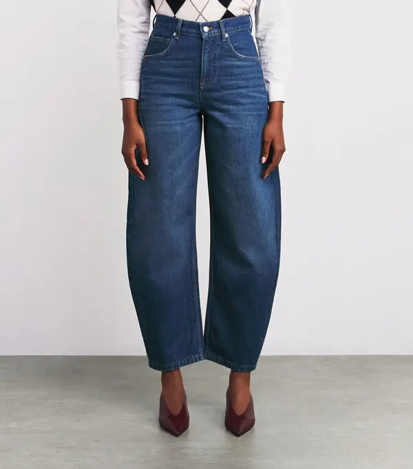 Maje Barrel-leg Cropped Jeans