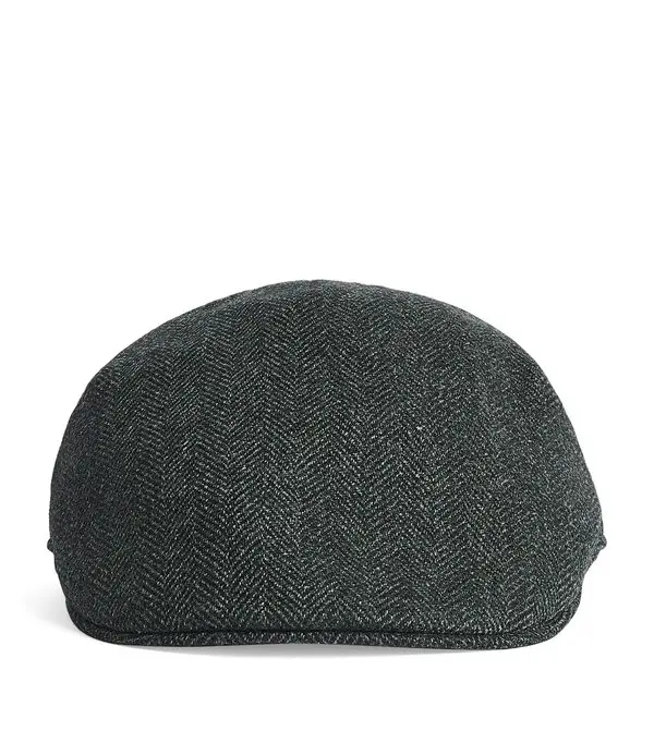 Borsalino Wool-silk Flat Cap - Grey