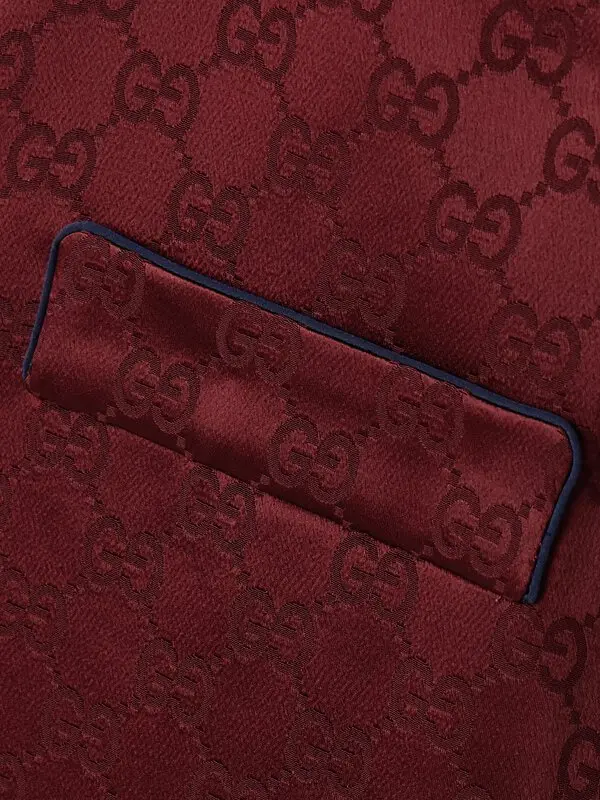 Gucci Tie-front Satin-jacquard Shirt - Burgundy