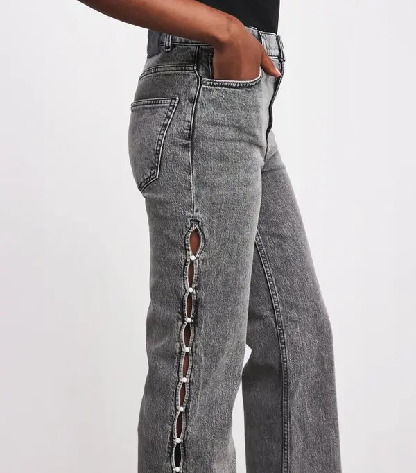 Maje Embellished Straight Jeans