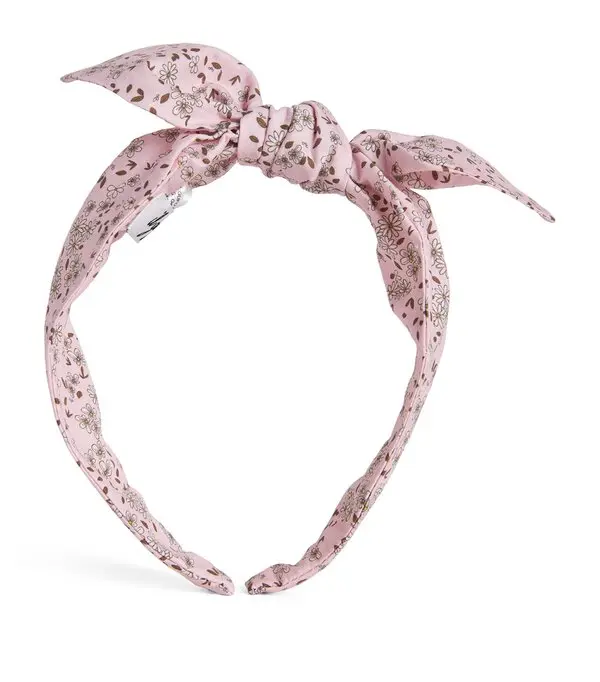 IL GUFO Floral Print Headband - Pink