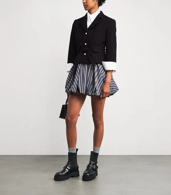 Sandro Cropped Belted Blazer