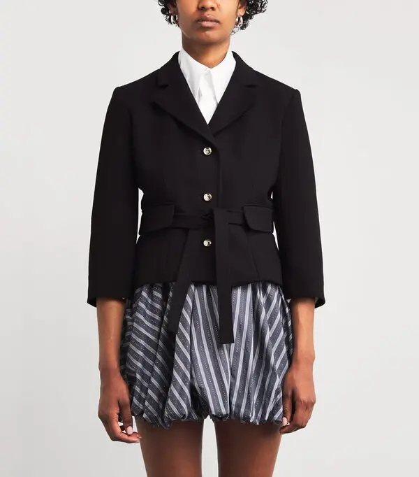 Sandro Cropped Belted Blazer