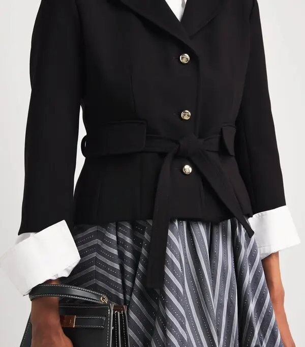 Sandro Cropped Belted Blazer