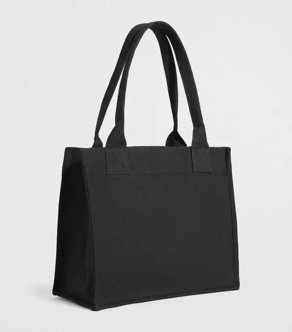 GANNI Large Recycled Cotton Tote Bag - Black