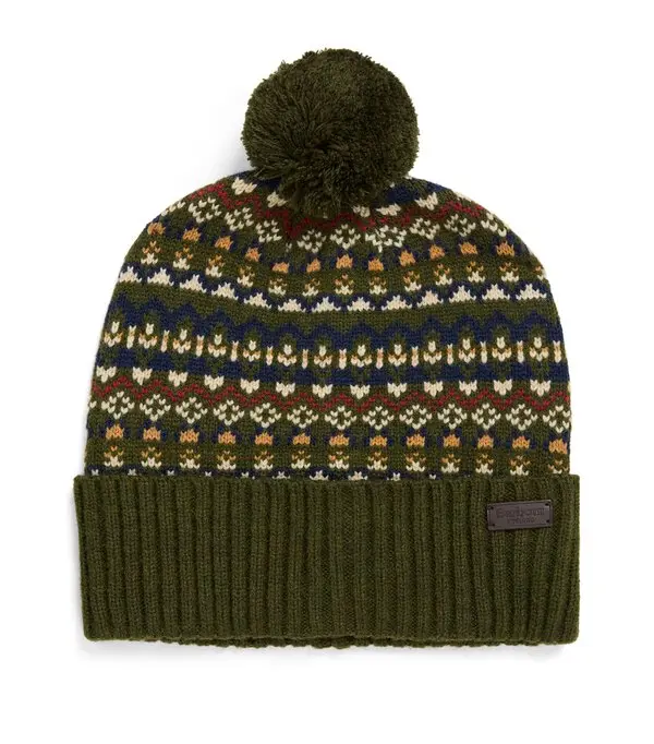Barbour Fair Isle Marlow Beanie - Green
