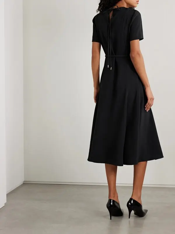 Gucci Belted Crepe Midi Dress