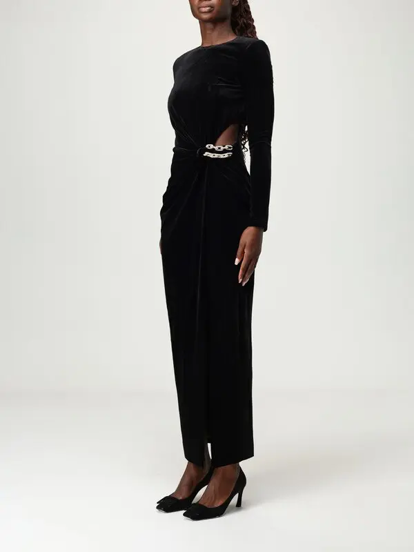self portrait black long sleeve dress Buy SELF-PORTRAIT Long Sleeve Velvet Gown - Black At 39% Off