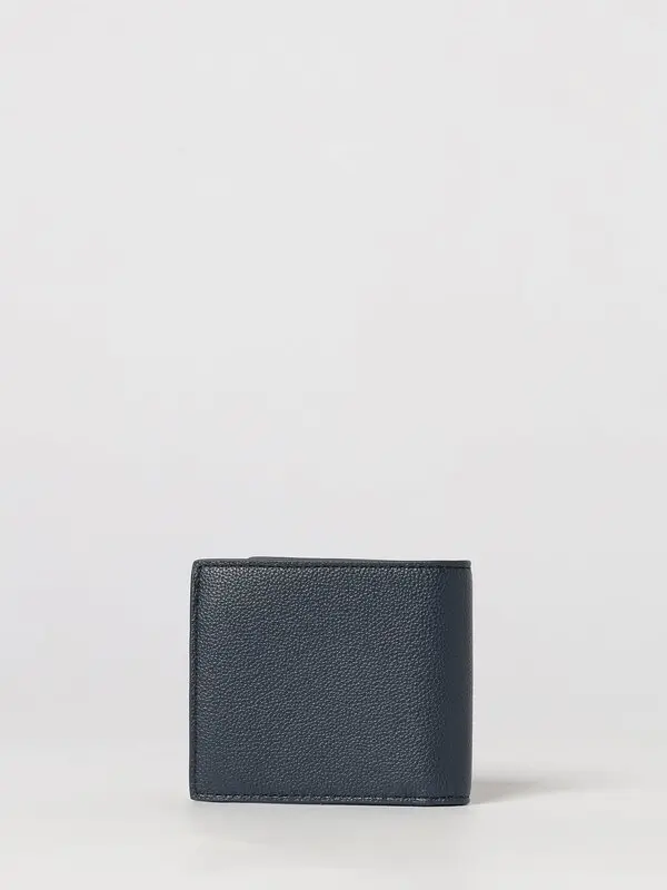 BOSS Grained Faux Leather Horizontal Wallet With Coin Pocket