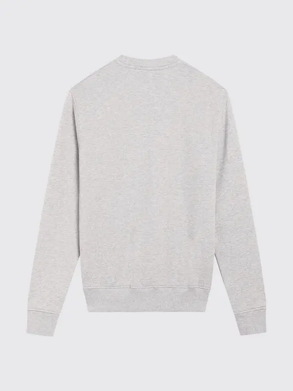AMI Paris Cotton Crewneck Sweatshirt With Logo - Grey 1