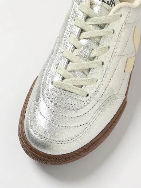 VEJA Panenka Laminated Leather Sneakers - Silver