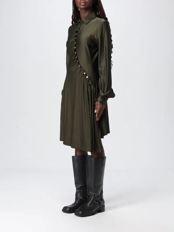 Rabanne Button-up Dress - Green
