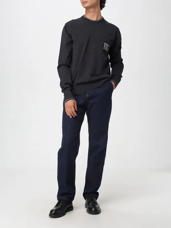 Dolce & Gabbana Crew Neck Sweater With Pocket Detail