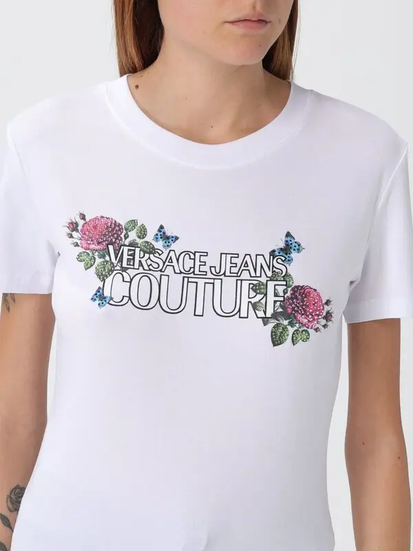 Versace T-shirt With Floral Embellishment
