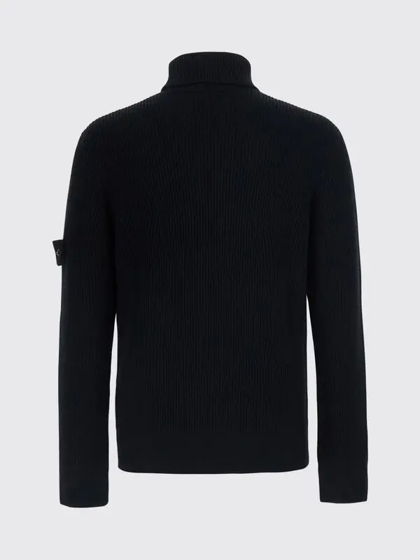 Stone Island Ribbed Turtleneck Sweater - Black