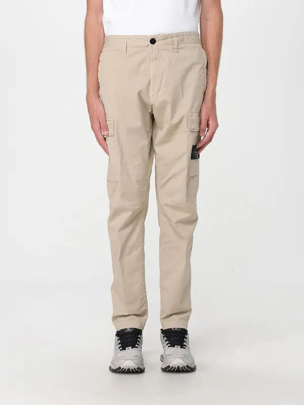 Stone Island Straight Leg Pants - Beige
