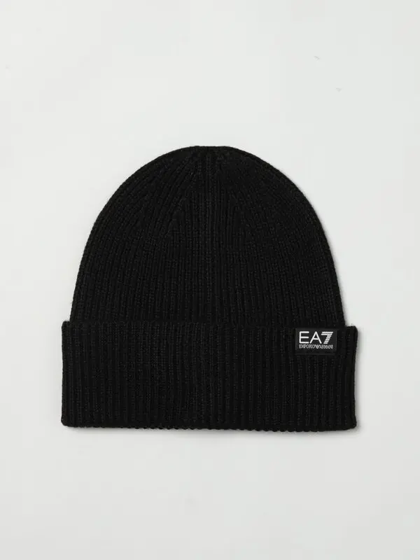 EA7 Ribbed Beanie - Black
